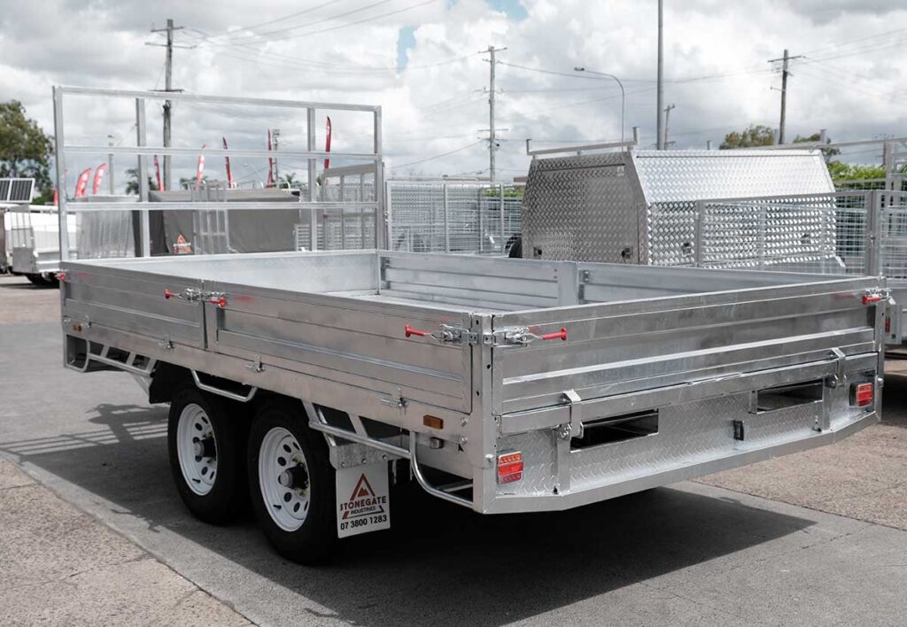 12x7 Galvanised Flat Top Trailer For Sale with Ramps 3500KG ATM