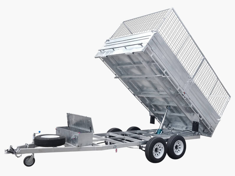 12×7 Flat Top Hydraulic Tipper Trailer