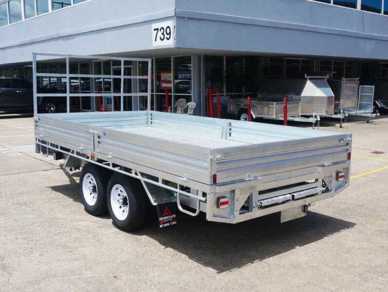 12x7 Galvanised Flat Top Trailer For Sale with Ramps 3500KG ATM