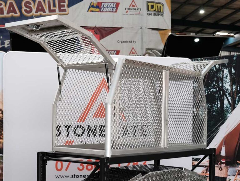 700mm Aluminium Full Mesh Dog Box For Sale Brisbane | Stonegate Industries