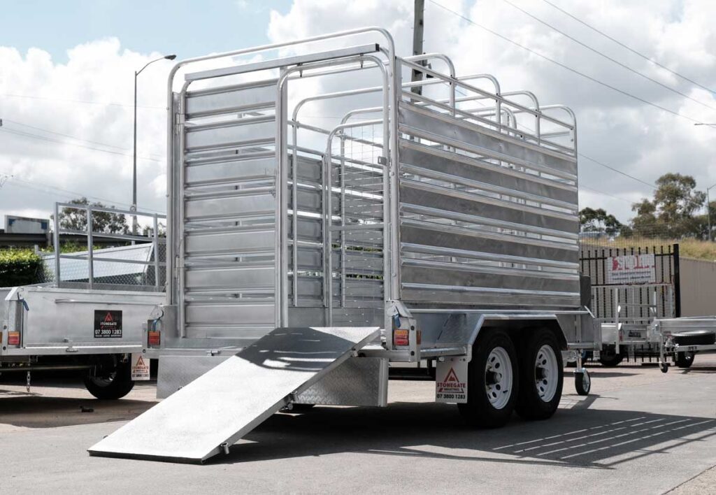 10x6 Cattle Livestock Trailer For Sale in Brisbane with 3500kg ATM