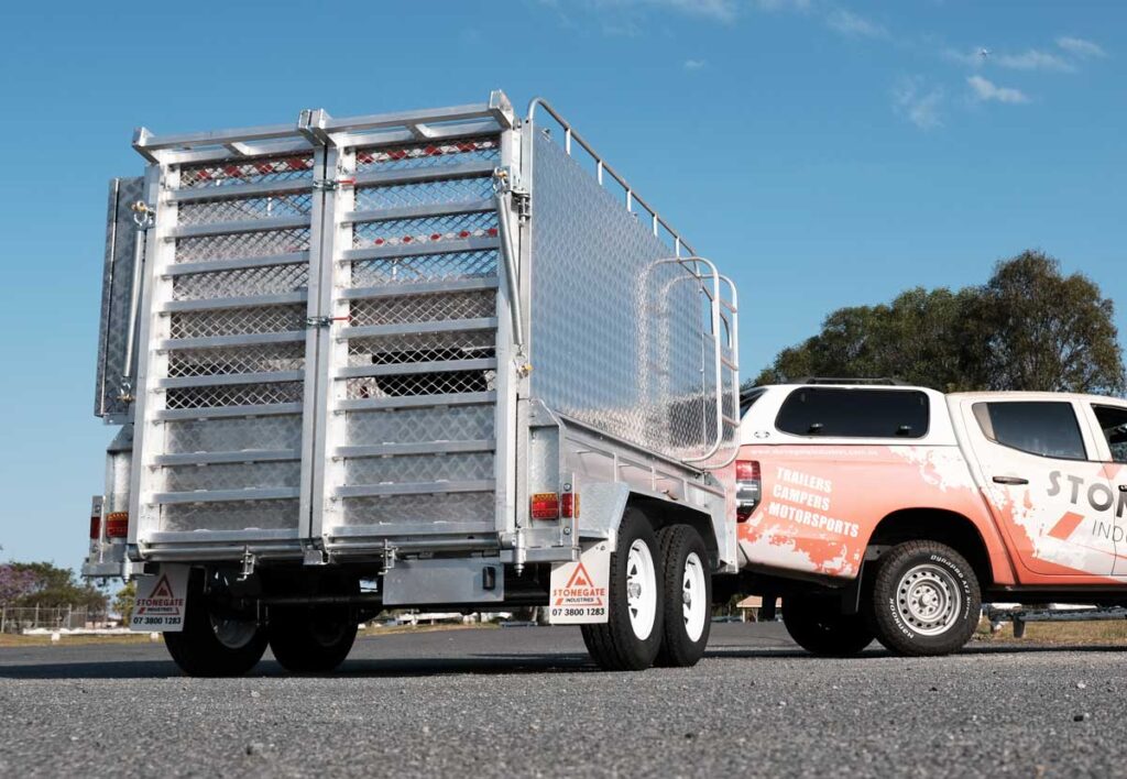 10x6 Heavy Duty Tandem Lawn Mower Trailer For Sale with Enclosed Mower ...