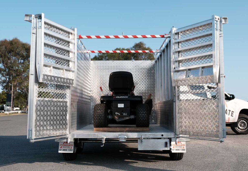 10x6 Heavy Duty Tandem Lawn Mower Trailer For Sale with Enclosed Mower ...