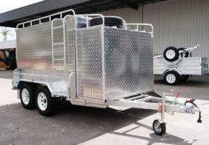 8x5 Tandem Lawn Mower Trailer with Enclosed Mower Box