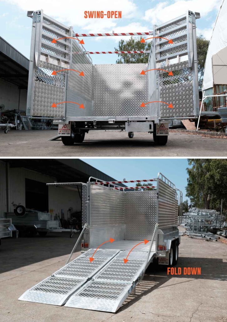 10x6 Heavy Duty Tandem Lawn Mower Trailer For Sale with Enclosed Mower ...