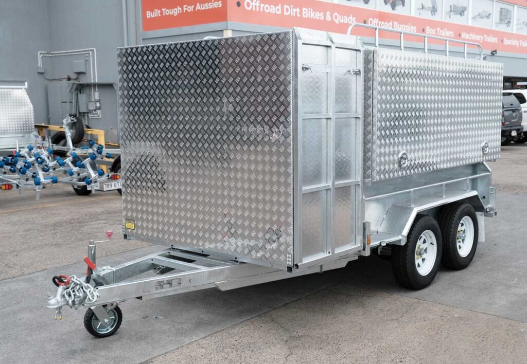 10x6 Heavy Duty Tandem Lawn Mower Trailer For Sale with Enclosed Mower ...