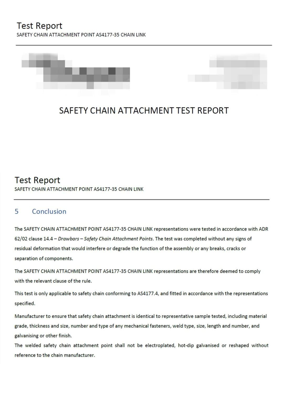 Safety Chain Attachment Statement 2024 | Stonegate Industries