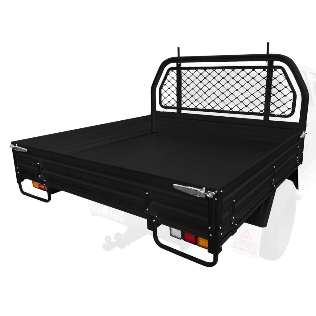 Dual Cab Aluminium Black Powder-Coated Ute Tray For Sale (1800mm x ...